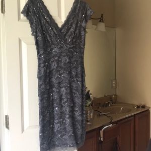 MARINA | Dresses | Sequin Dress In Gunmetal | Poshmark